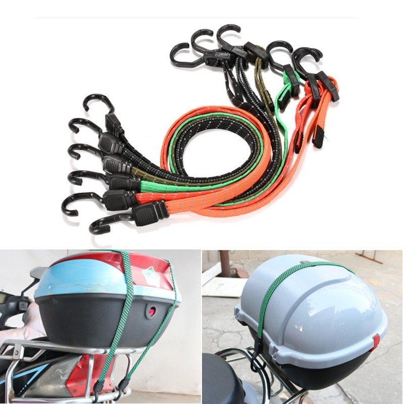 Hooked Elastic Tie Down Rope Motorcycle Luggage Rope Latex Reflective ...