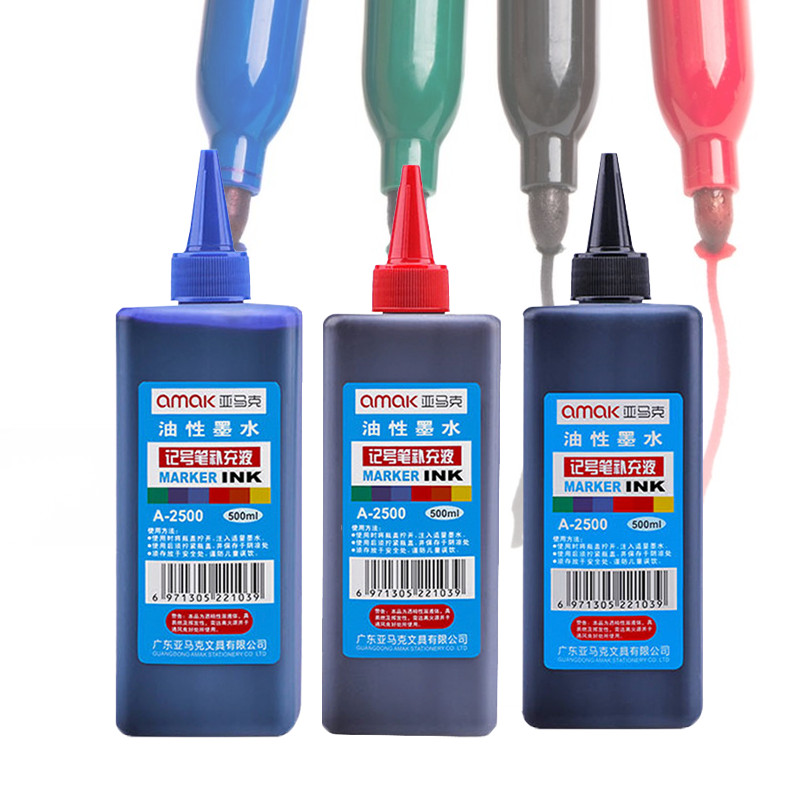 500ml Whiteboard Pen Refill Liquid Refill Ink Not Erasable Safe Oil ...