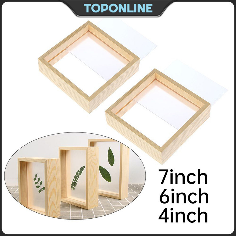 4/5/6 inch Wooden Plant Specimen Frame Home Decoration MINI Square ...