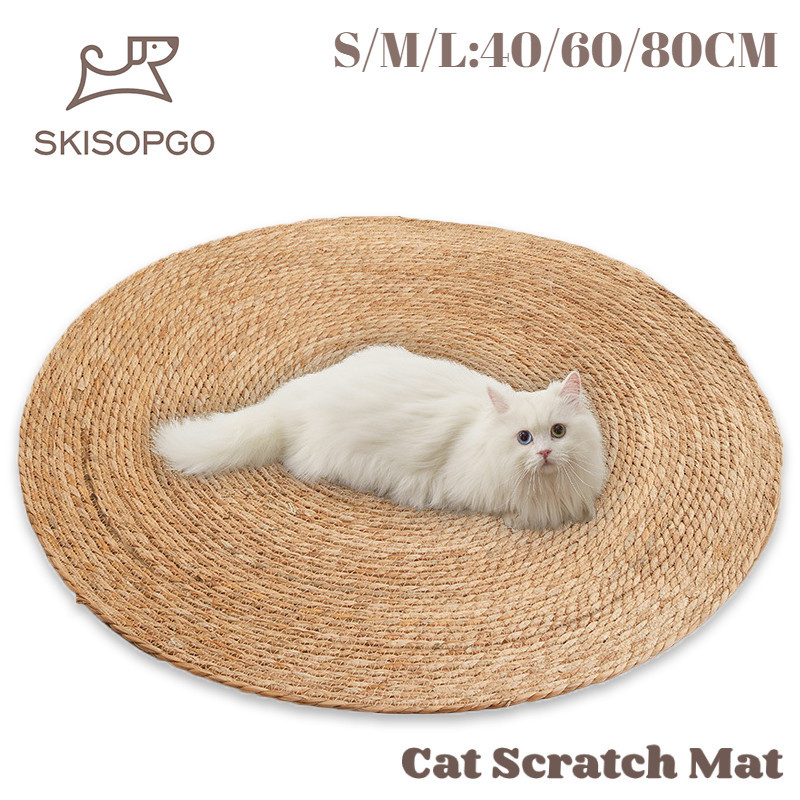 Skisopgo Cat Scratch Mat Sisal Circular Weaving Pad Summer Pet Bed Cat ...
