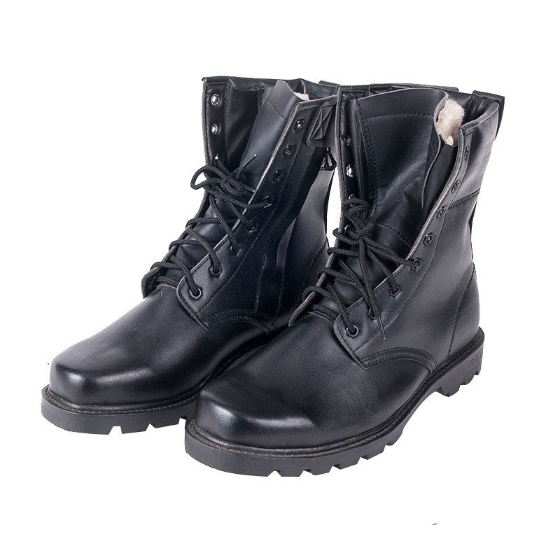 Security Special Service Black High-Top Leather Boots Outdoor Duty ...