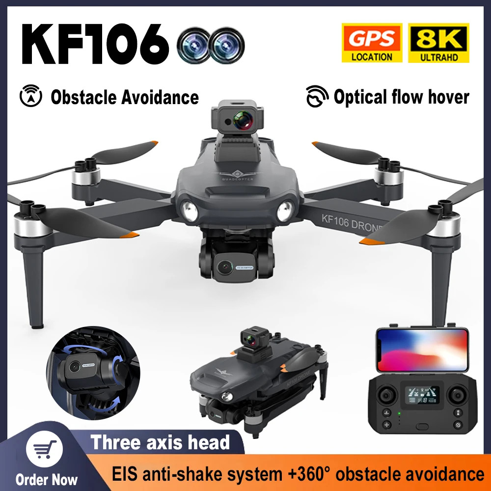 SJRC Profesional GPS Drone with 4K dual EIS Camera 3-Axis Anti-Shake ...