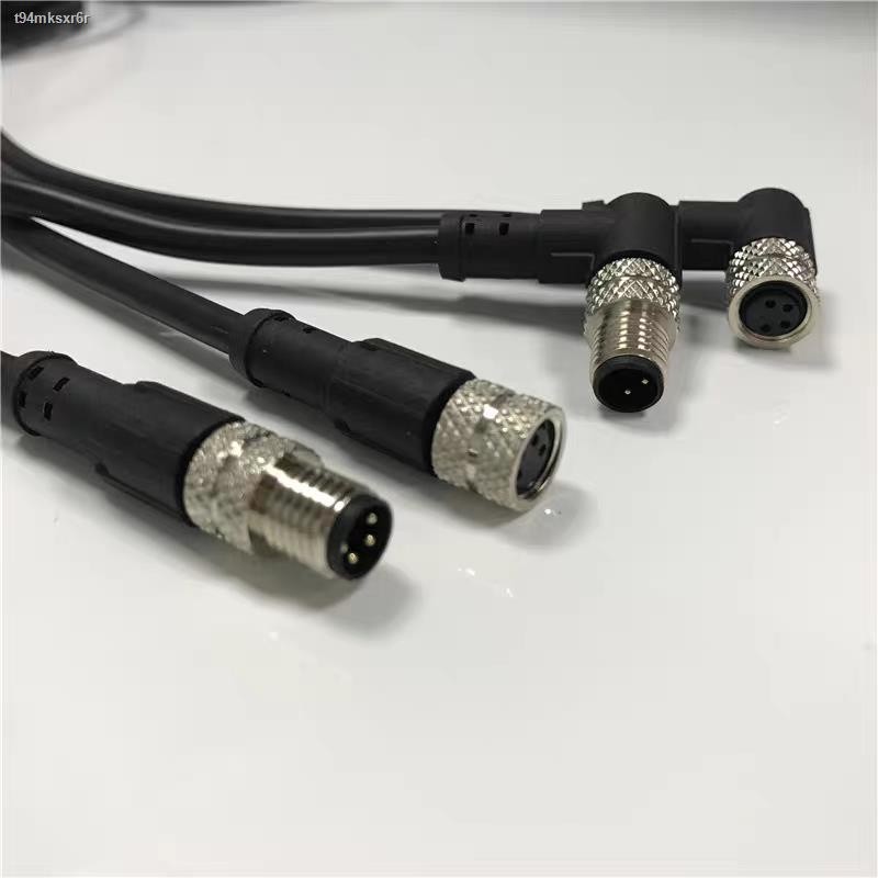 M8 aviation plug sensor cable waterproof connector 3P4P pinhole male ...