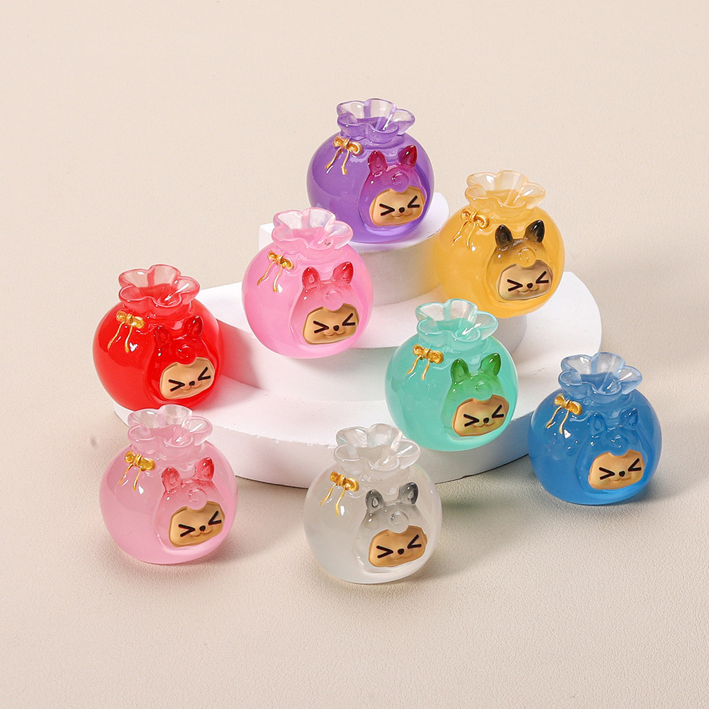 8pcs Luminous Glow 3D Kiki Lucky Bag Resin Charms for DIY | Shopee ...