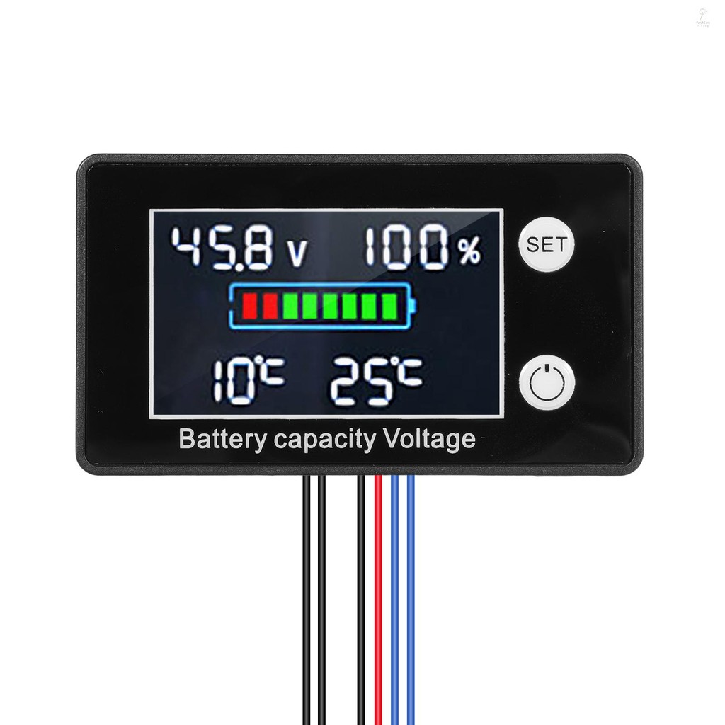 FLP Battery Monitor 9V-100V Battery Capacity Voltage Meter with LCD ...