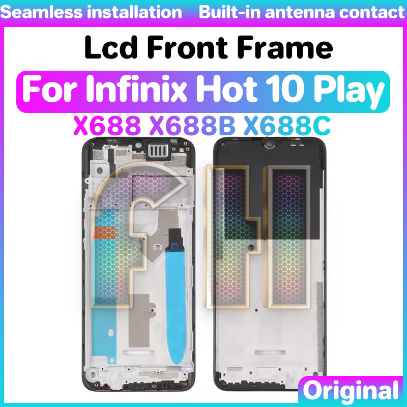 LCD front Display frame For infinix hot 10 play x688 x688b x688c Front ...