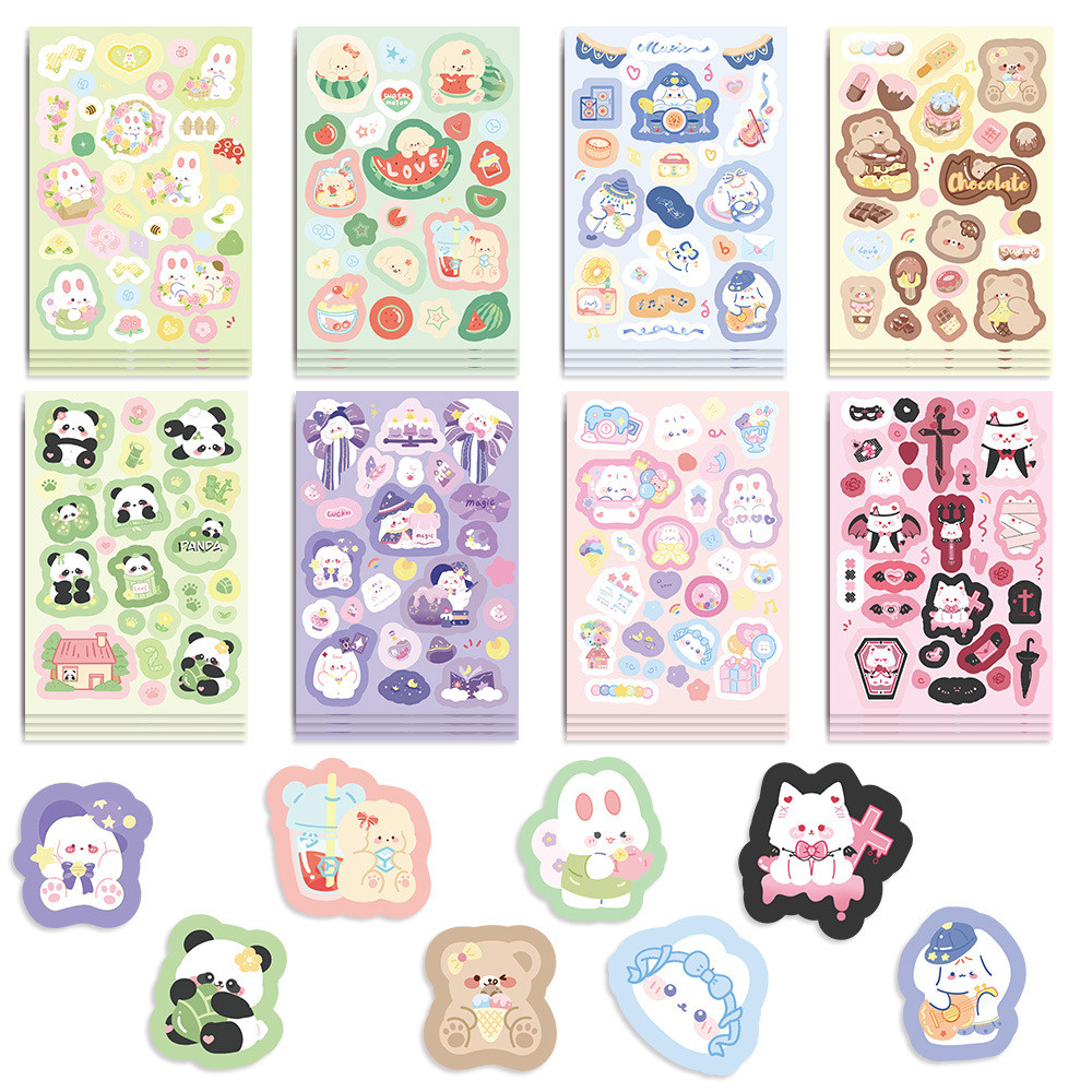 8 Sheets Cartoon Colorful Dream Factory DIY Graffiti Stickers For ...