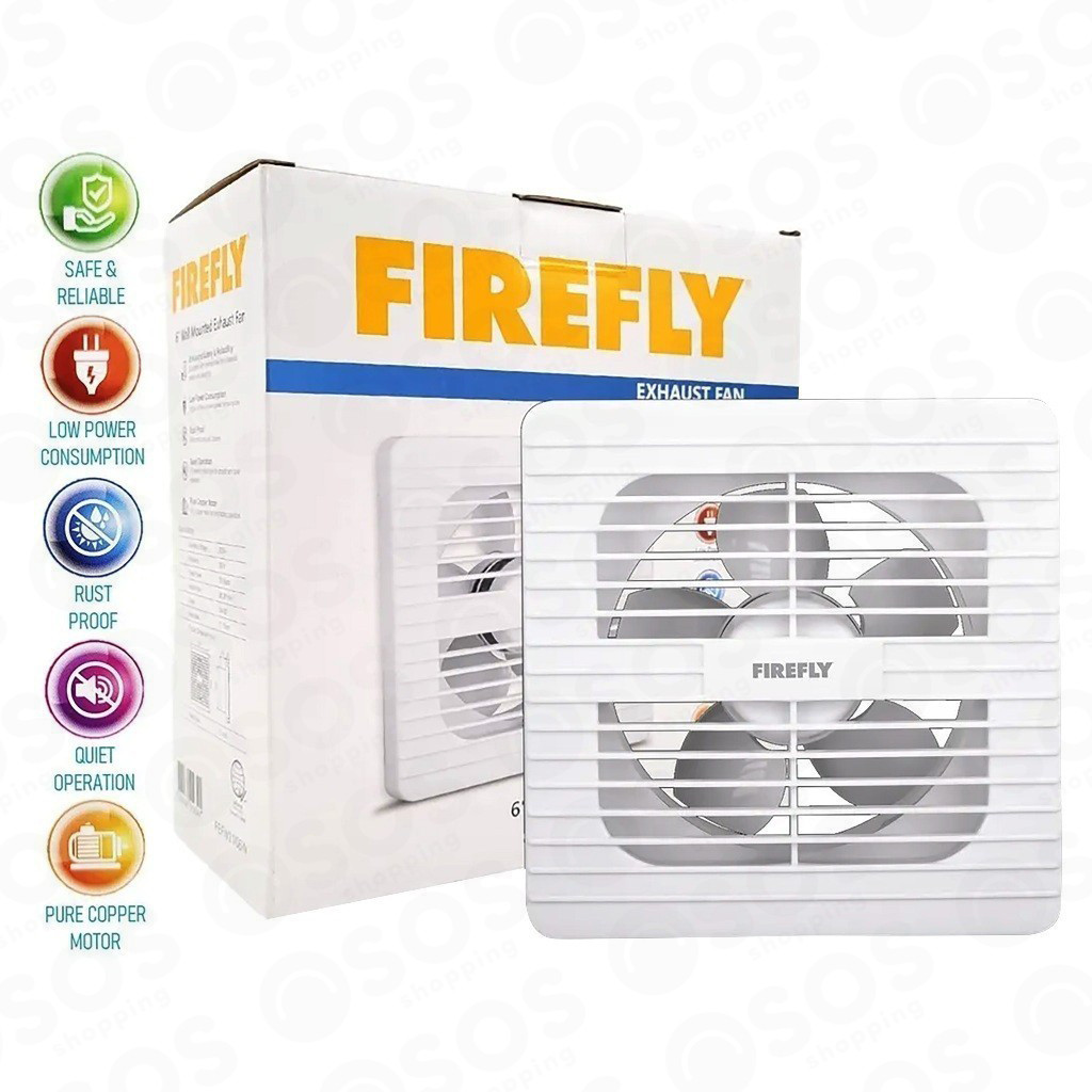 Firefly 6 Inches Wall Mounted Exhaust Fan 15W FEFW21/06W •OSOS ...