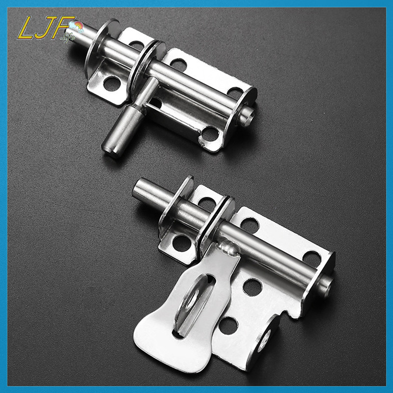 LJF Stainless Steel Door Latch Solid Sliding Bolts Latch Hasp Home ...