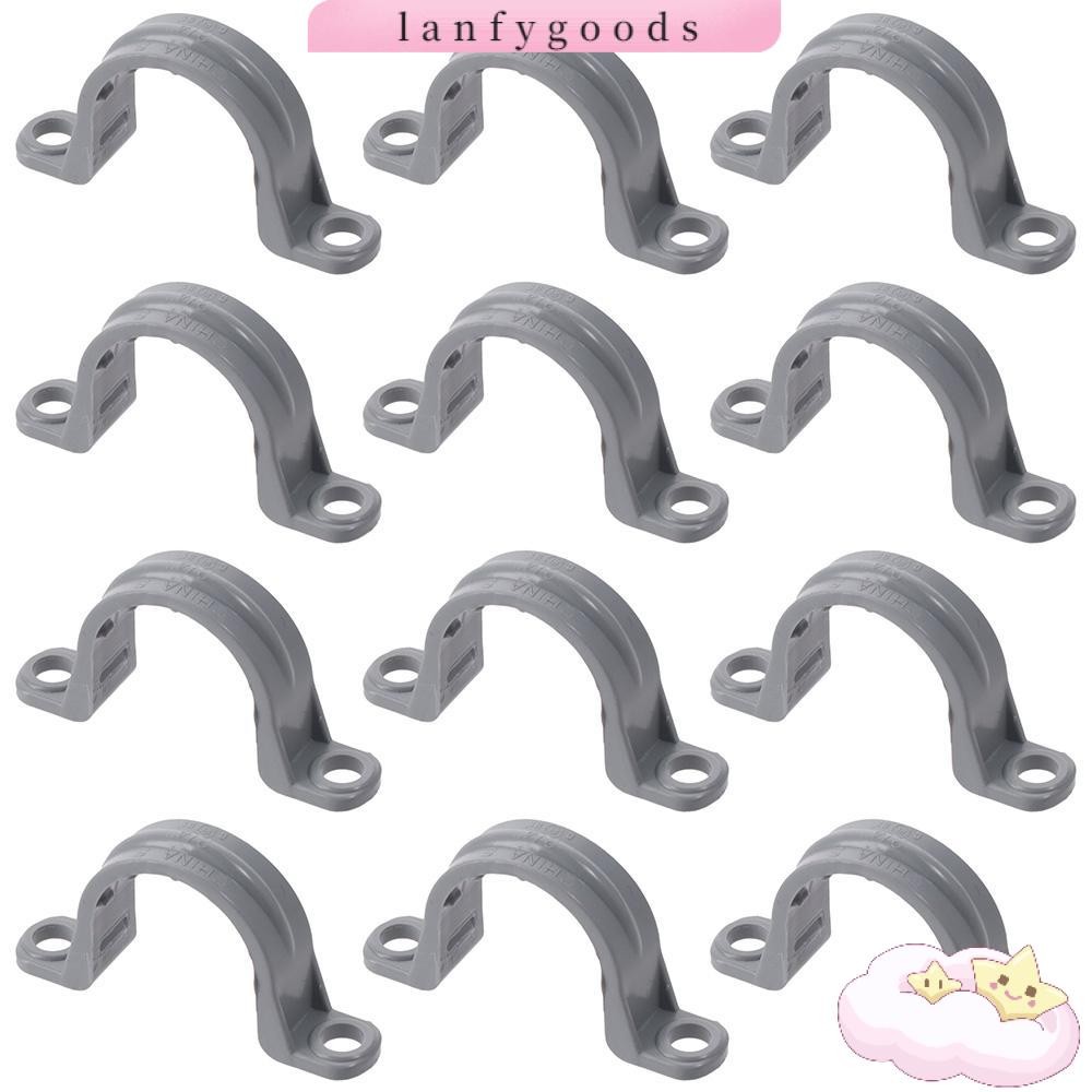 LANFY 12pcs PVC Pipe Straps, grey 2 Holes Conduit Strap, Pipe Clamps 3/ ...