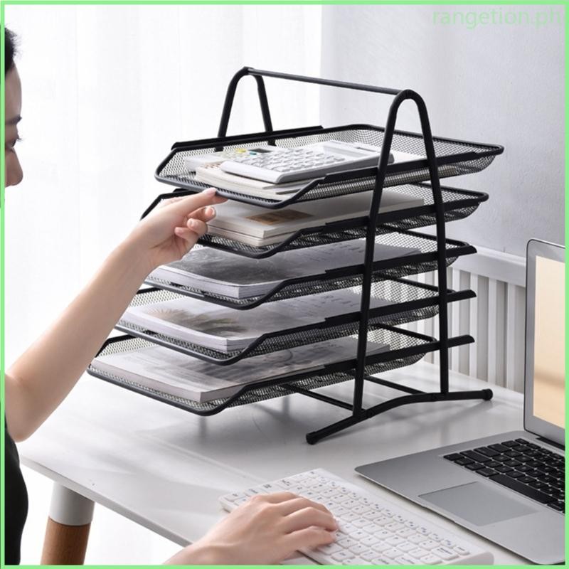 RAN 5 Tiered Document Tray 5 Layered Metal File Storage Rack Paper ...