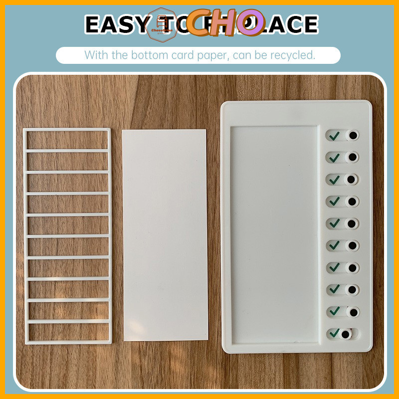CHO⭐Self-disciplined Card Punch Self-made Plastic Board Memo RV Note ...