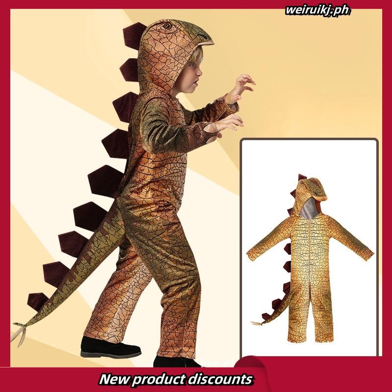 3 Styles Jurassic Park Dinosaur Cosplay Costume Kids T-Rex Triceratop ...