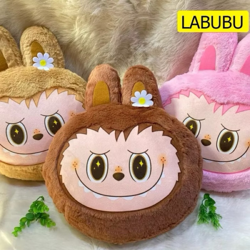 Labubu Pillow The Monsters Macarone Rabbitfur Fur Material Smooth And ...