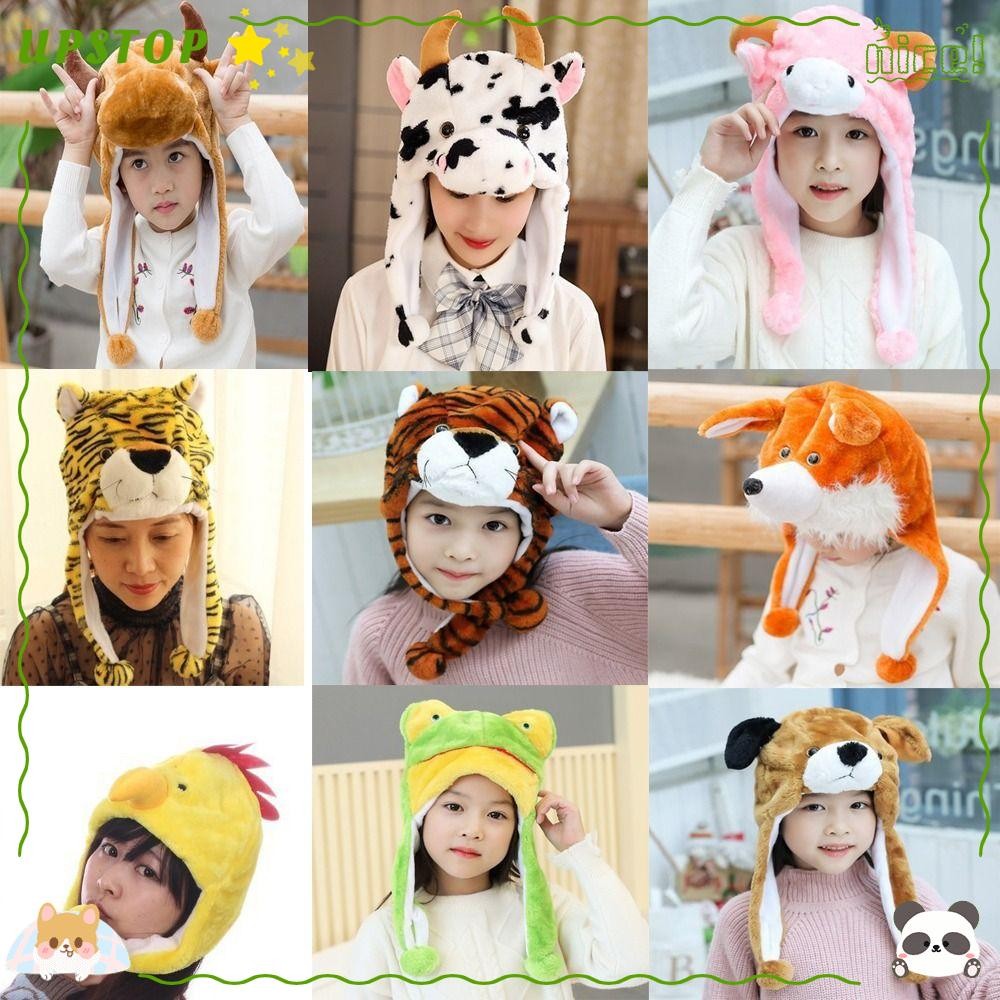 UPSTOPBO Plush Moving Hat, Cartoon Animal Animal Earflap Hat, Bomber ...