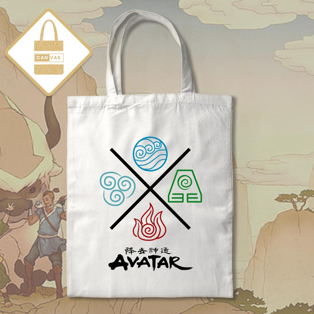 Nickelodeon Cartoons Avatar Tote Bag - The Last Airbender, Aang, Katara ...