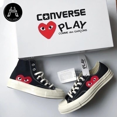 cdg x conver 1970s Play love joint canvas shoe YOUH | Shopee Philippines
