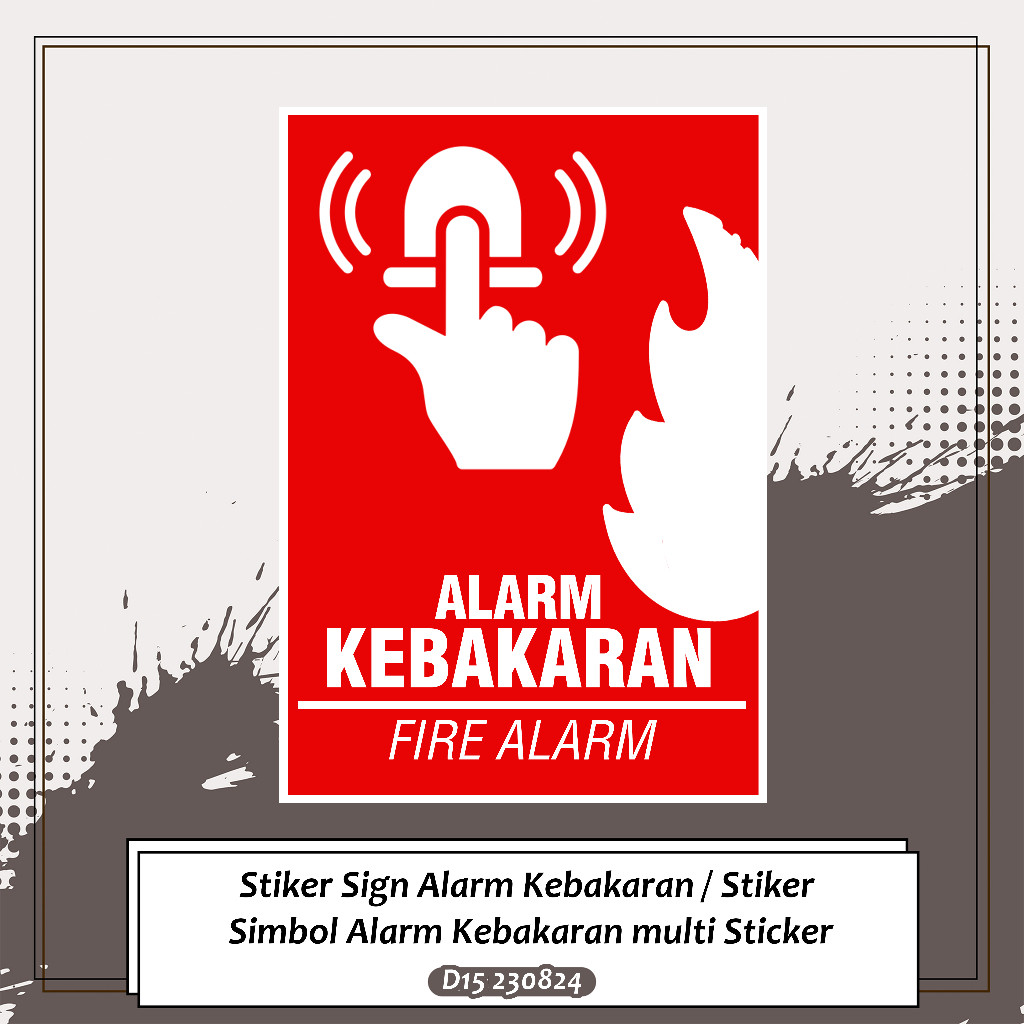 Fire Alarm Sign Sticker/multi Sticker Fire Alarm Symbol Sticker ...