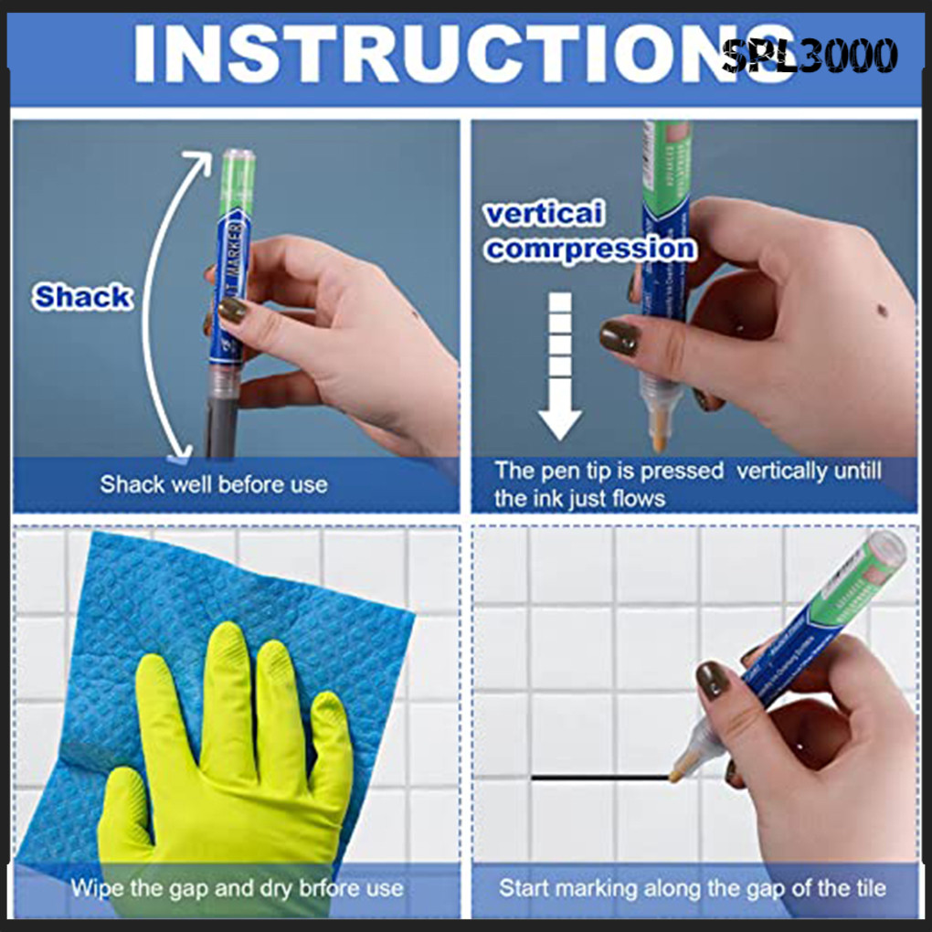 Waterproof Repair Tile Pen Ceramic Tile Pens Lightweight Restorer ...