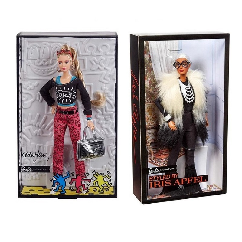 Ready Straw Barbie Artist Keith Harlem & Iris-Apfel Gold Label ...