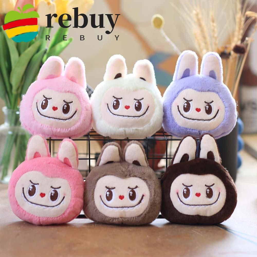 REBUY Labubu Keychain, Plush Cartoon Labubu Coin Purse, Cute Bag ...