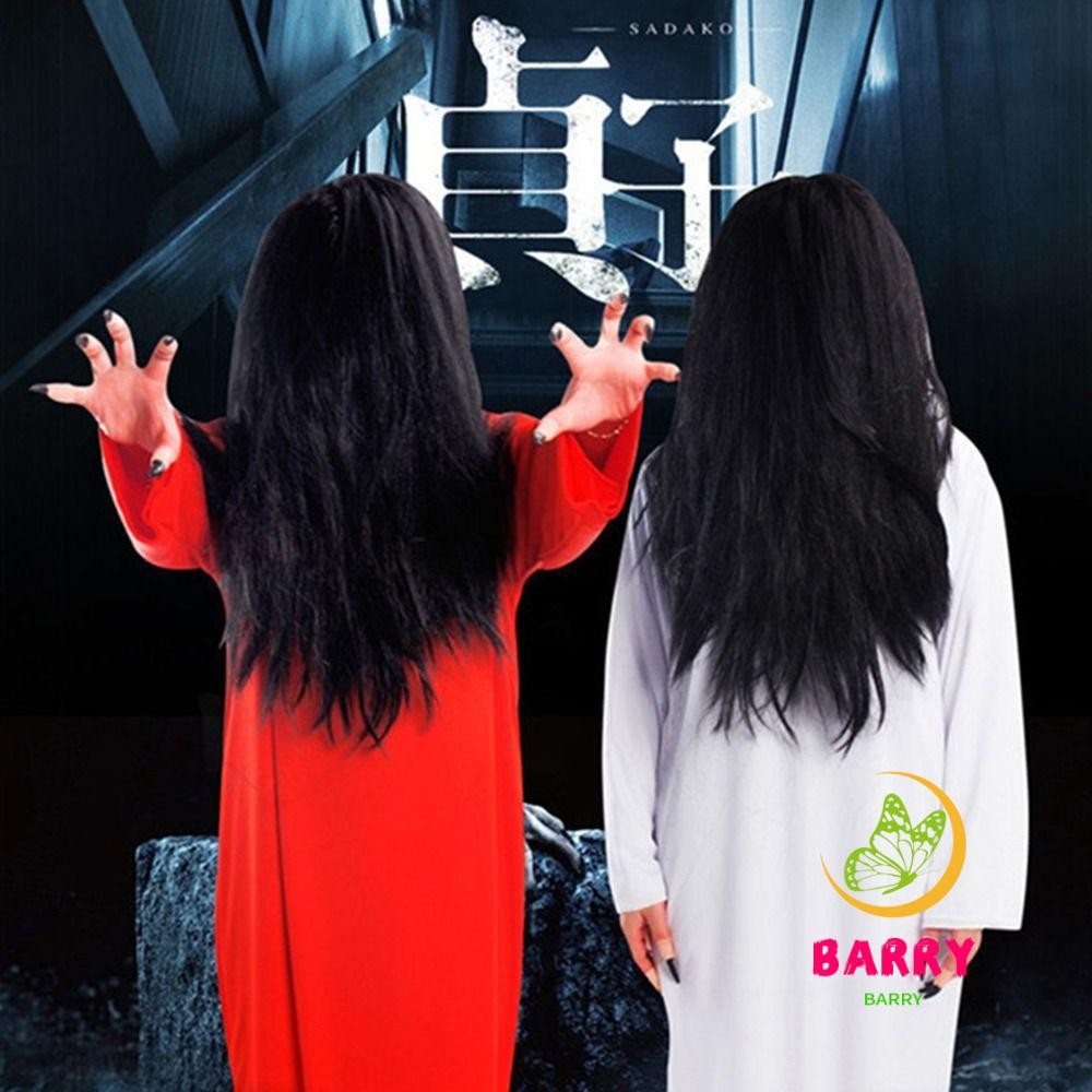 BARRY Female Ghost Costume, White Red Sadako Halloween Costumes ...