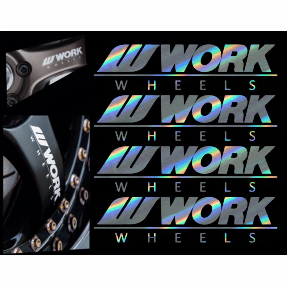 4 x Stickers For Work Racing Wheels Die Cut Decals 17-20 inch Rims JDM ...
