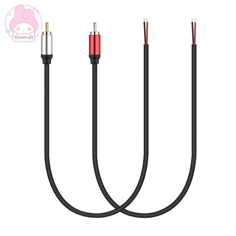 Xo94itn Speaker Wire RCA Male Plug Jack Connector To Bare Wire Open End ...