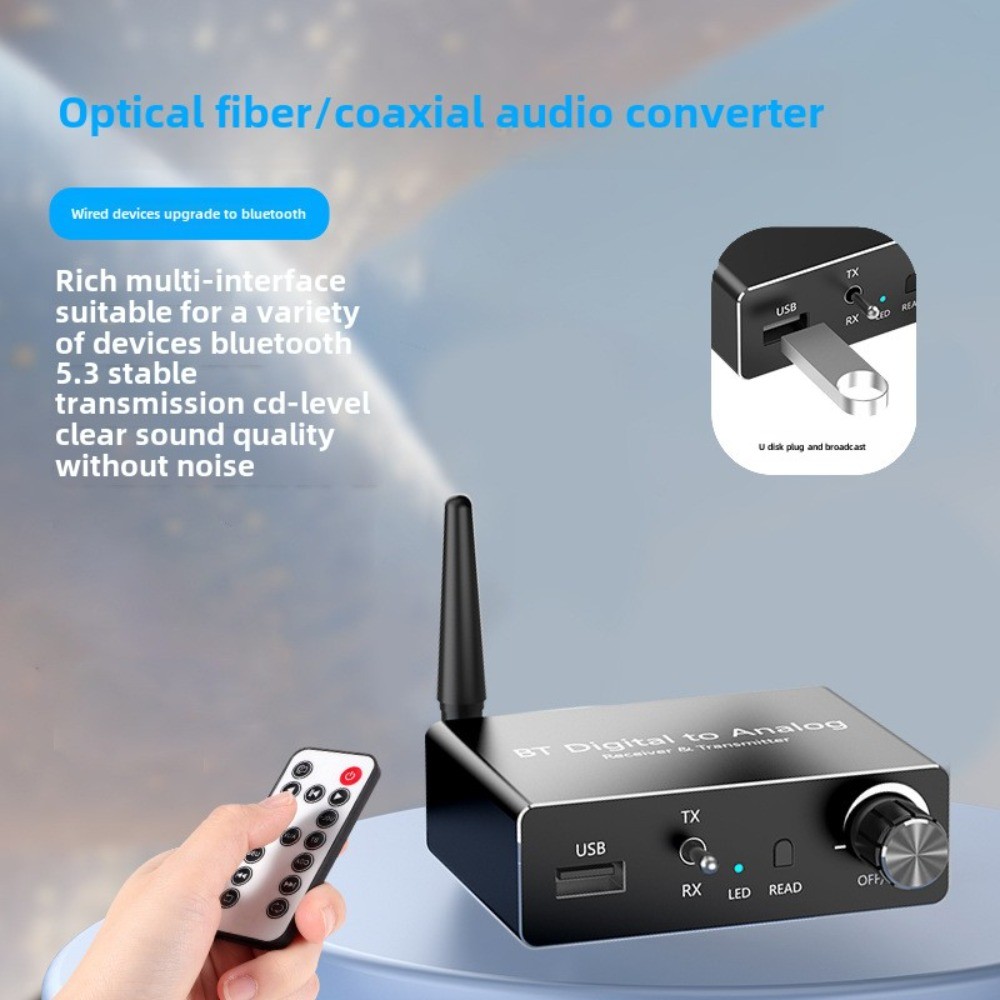 Bluetooth compatible 5.3 Digital To Analog Converter Optical Coaxial ...