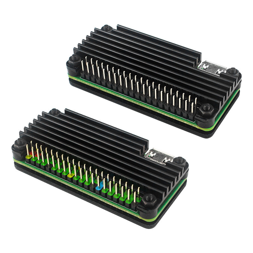 For Raspberry Pi Zero 2W Aluminum Shell Kit Cooling Enclosure w/ Pin ...