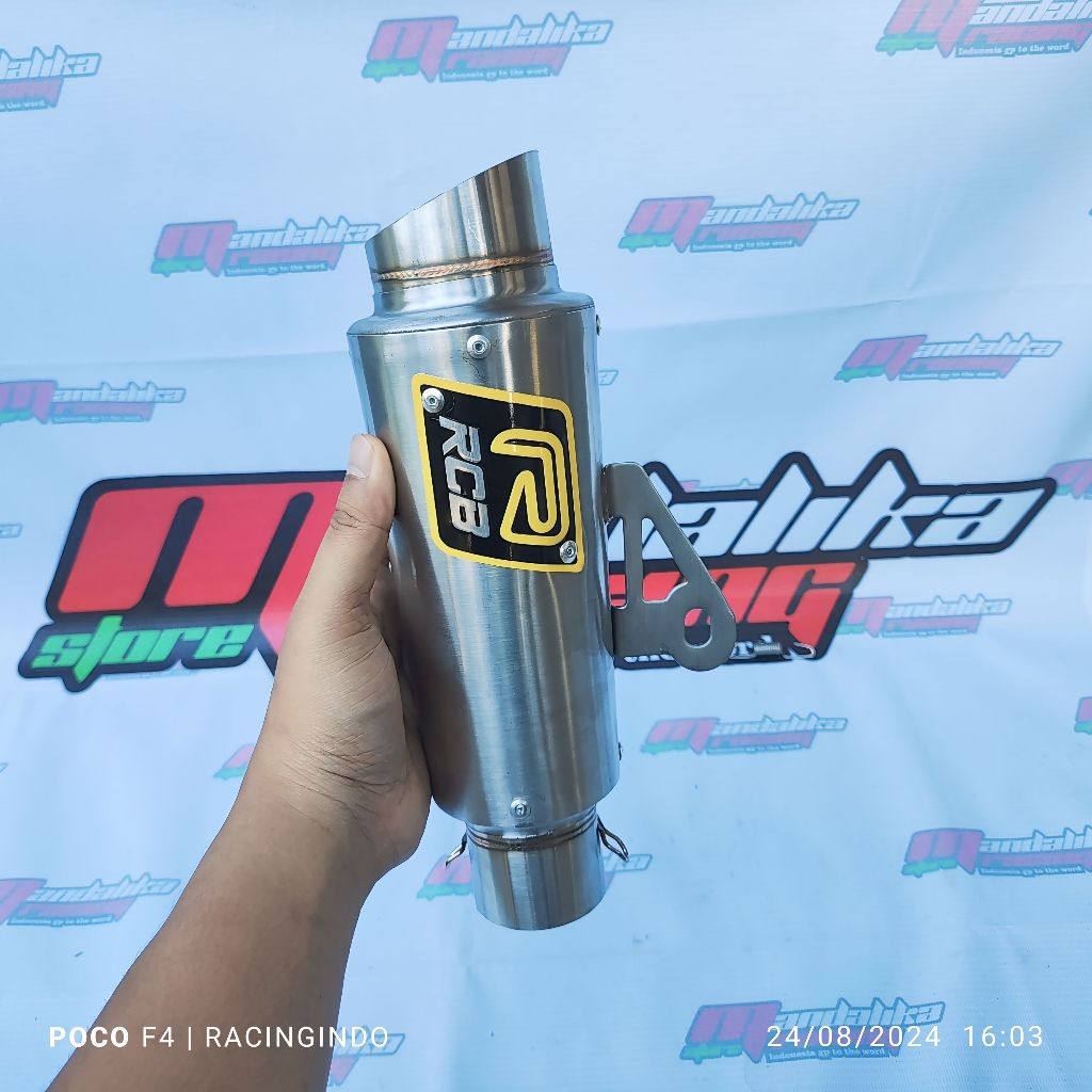 Rcb racing exhaust muffler pipe 51 mm inlet canister only free spring ...