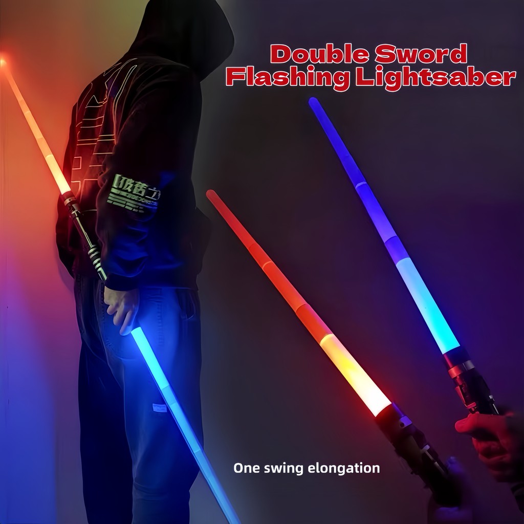 2PCS Flashing Lightsaber Star Wars Double Sword Toys Children Combo ...