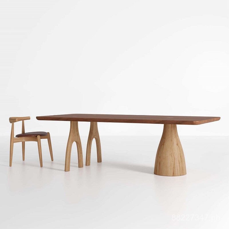 Nordic Solid Wood Simple Conference Long Table Design Work Desk ...