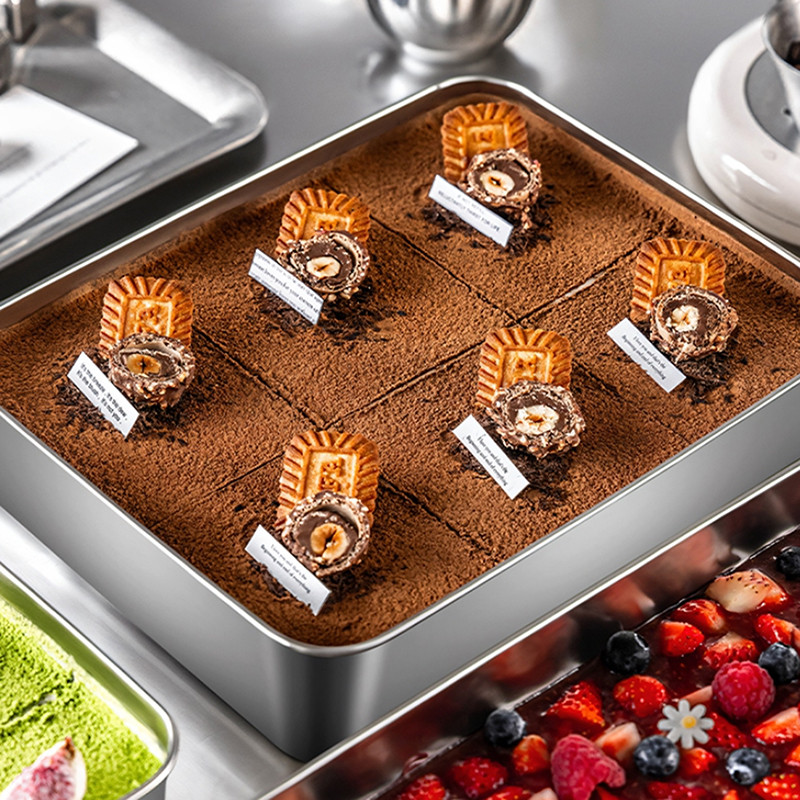 【HGPH】 Stainless Steel Tiramisu Mold Cake Tray Cake Shaping Container ...
