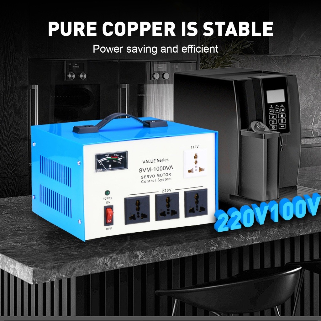 AVR 1000watts Automatic Voltage Regulator SVR-1000VA Servo Type AVR ...