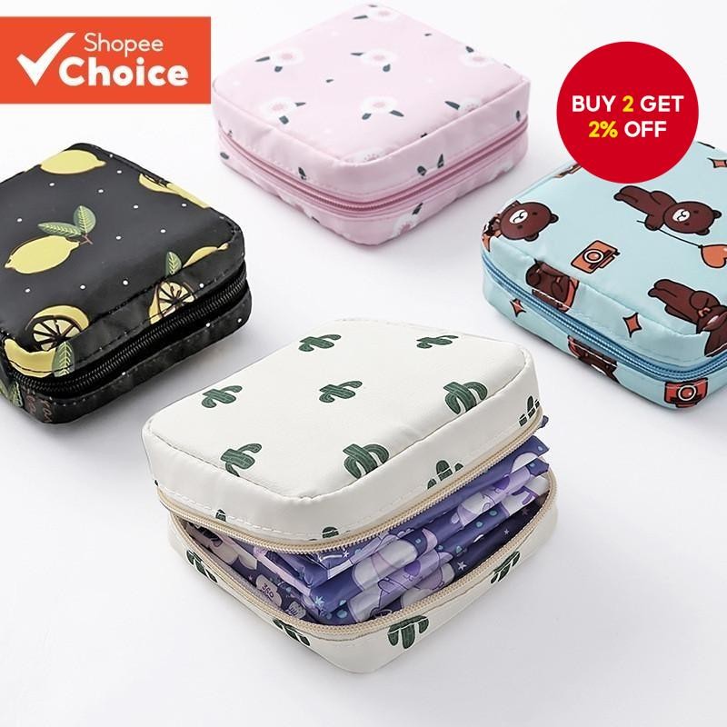 Cartoon Sanitary Napkin Storage Bag Thickened Travel Sanitary Pads ...