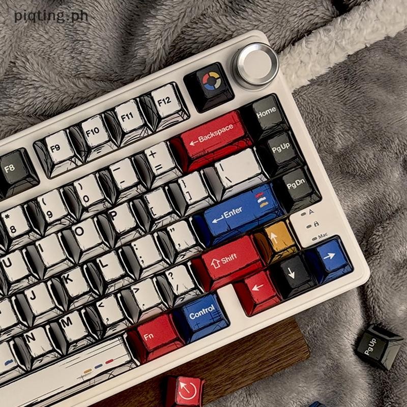 PP PBT Comic Style Keycaps Cherry Profile Complete Set 136 Keys Keycaps ...