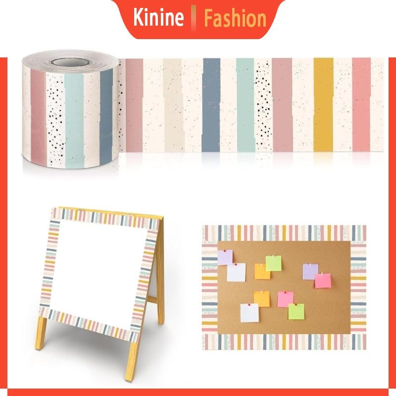 KIN Stripes Bulletin Board Border Colorful Border Trim for Classroom ...