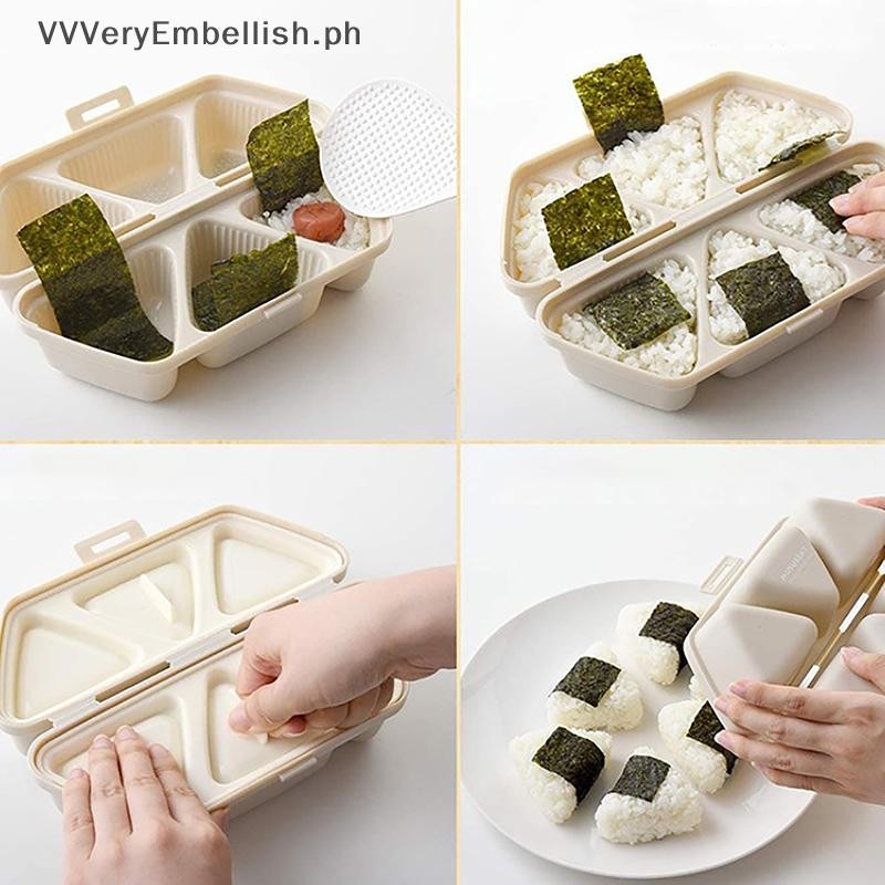VVVeryEmbellish Creative Triangle Sushi Mold Press Triangle Rice Ball ...