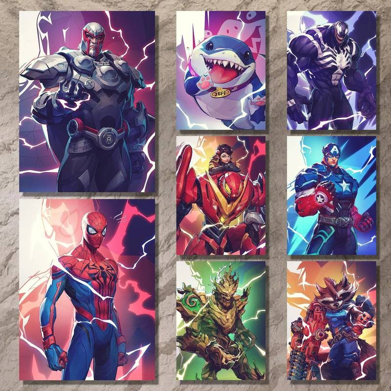 Marvel Rivals Superheroes Epic Battle Vibrant Artwork for Fans Canvas ...