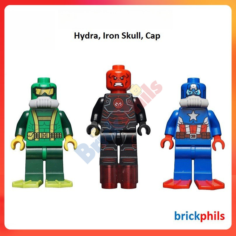 Brickphils Marvel Minifigures - Hydra, Iron Skull, Cap | Shopee Philippines