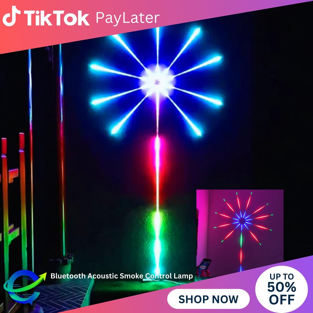 USB Bluetooth Acoustic Smoke Control Lamp-16 Million Colors 213 Dynamic ...