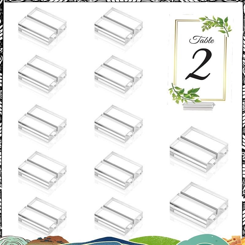 Acrylic Stands Clear Place Card Holders with Card Slot Table Numbers ...