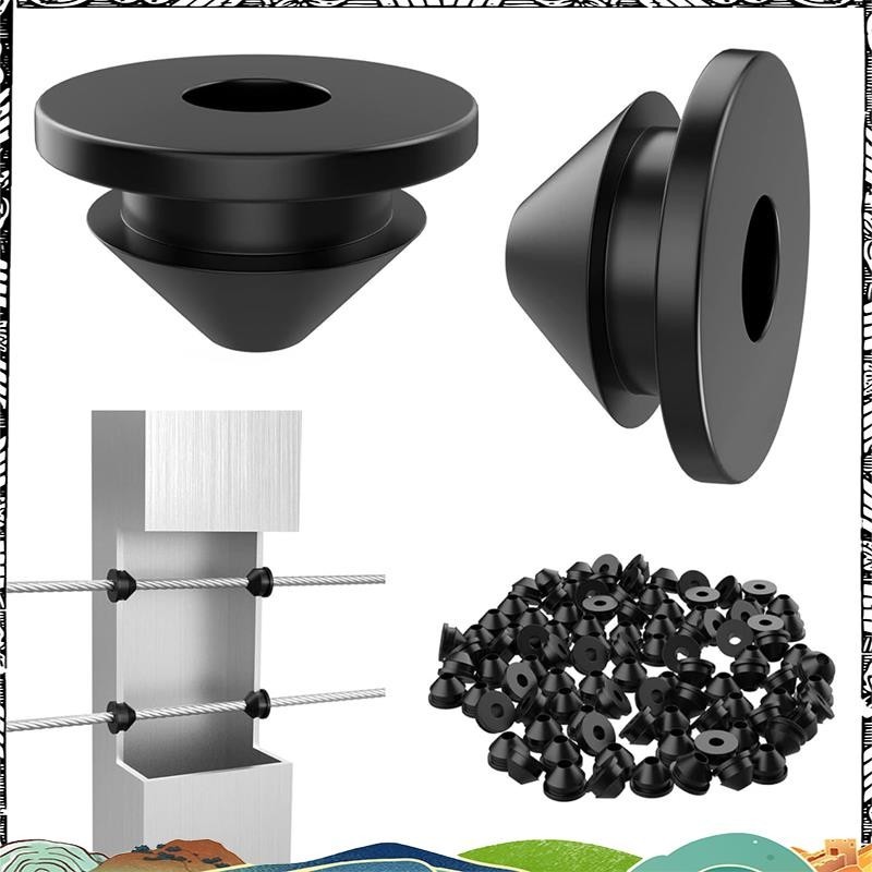 100PCS Cable Railing Rubber Grommets Kit for 1/8Inch 5/32Inch 3/16Inch ...