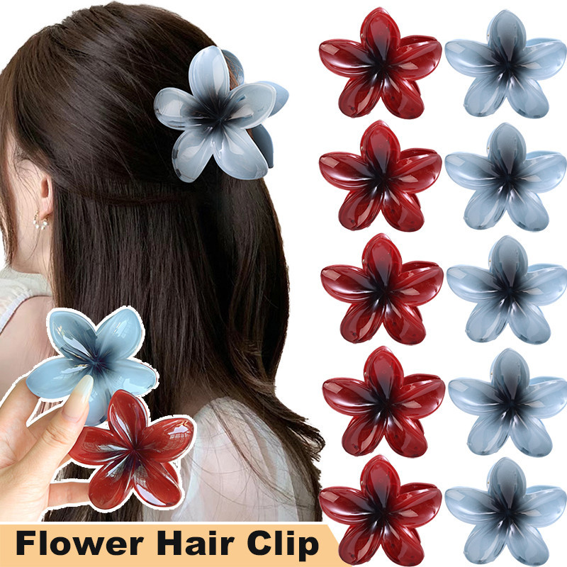 Dark Egg Flower Hair Claw - Dress Up Hair Accessories - Plumeria ...