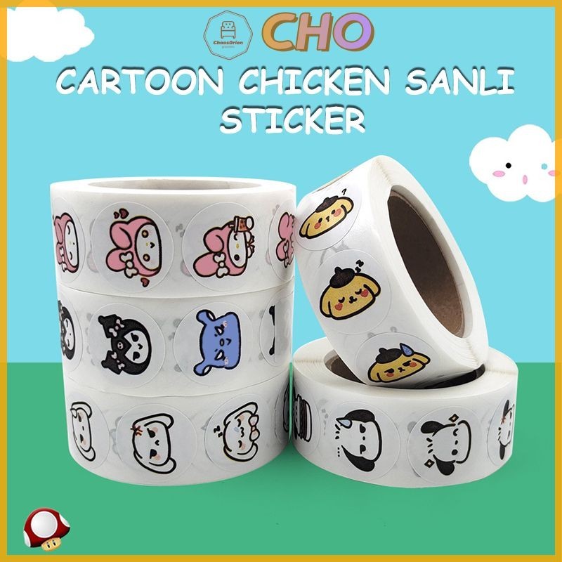 CHO⭐Cartoon Sanrio Sticker Cute Roll Sticker Exquisite Creative Sealing ...