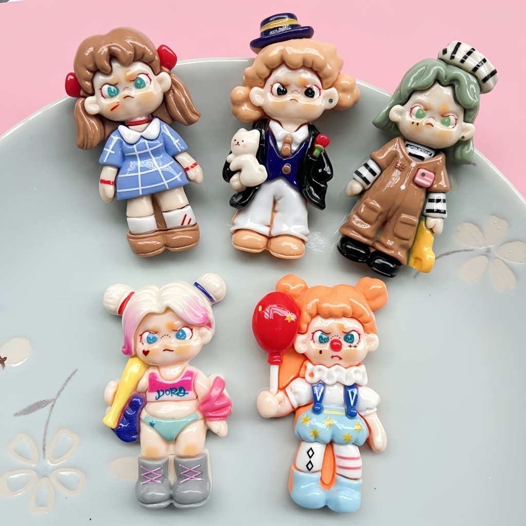 Large Cartoon Shiny Dora Girl Childlike Handmade diy Cream Glue Resin ...