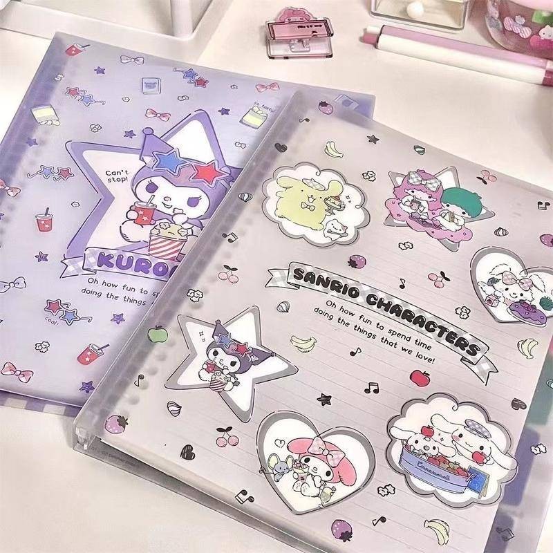 4 Styles Sanrio Cinnamoroll Notebook Kawaii My Melody Loose leaf ...