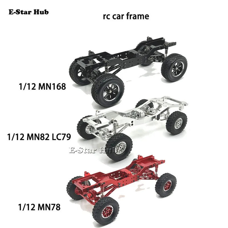 RC CAR Full Metal Chassis Frame for 1/12 MN78 MN82 LC79 MN168 Metal ...