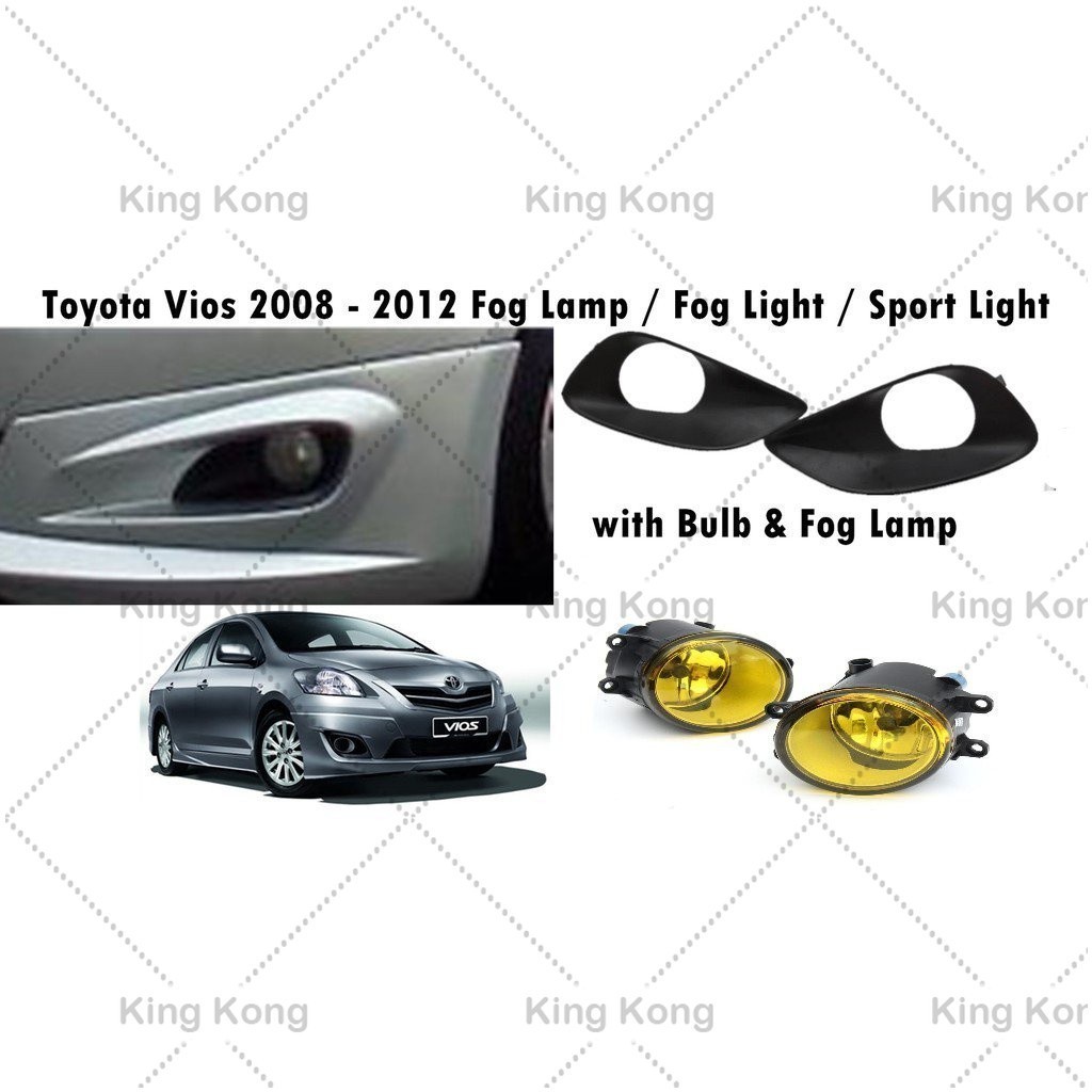 Car front bumper fog light yellow lens Switch Wring for Toyota Vios ...
